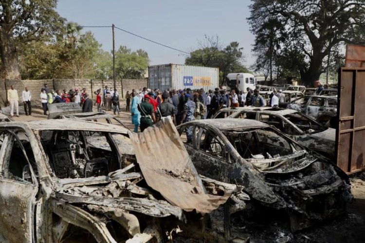 Pictures: How fire destroyed Gambia's major industrial area - Africa Feeds